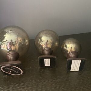 Uttermost | Accents | Uttermost Set Of 3 Globe Sphere Glass Set | Poshmark
